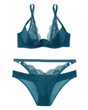 ADORE ME Kaia Unlined Quarter Cup Bra - Dark Blue