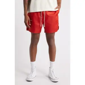 ELWOOD Embroidered Logo Nylon Shorts - Fire