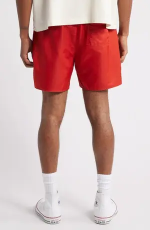 ELWOOD Embroidered Logo Nylon Shorts - Fire