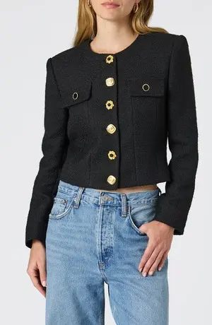 French Connection Tweed Jacket With Button Details