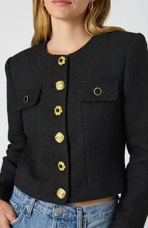 French Connection Tweed Jacket With Button Details