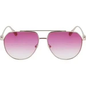 Longchamp Longchamp Roseau Aviator Sunglasses Gold/ Gradient Rose