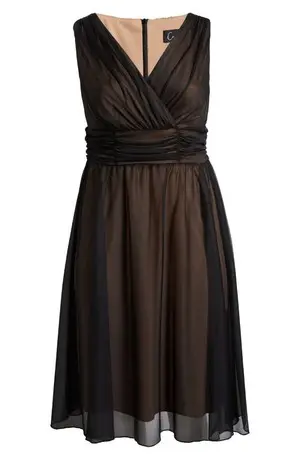 CONNECTED APPAREL Chiffon Midi Cocktail Dress