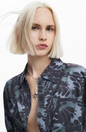 Desigual Sena Tie Waist Long Sleeve Jumpsuit