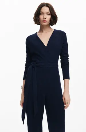 Desigual Leeds Textured Long Sleeve Jumpsuit