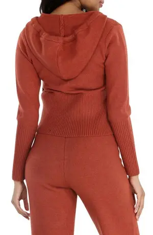 Honeydew Intimates Ribbed Trim Hoodie - Copper