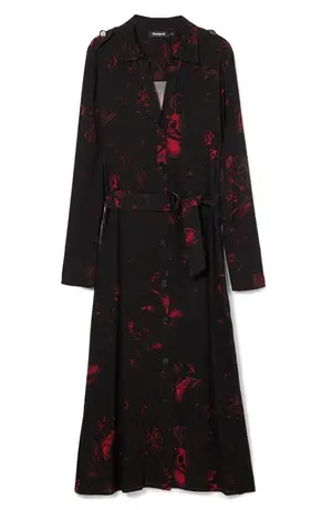 Desigual Scribble Print Shirtdress
