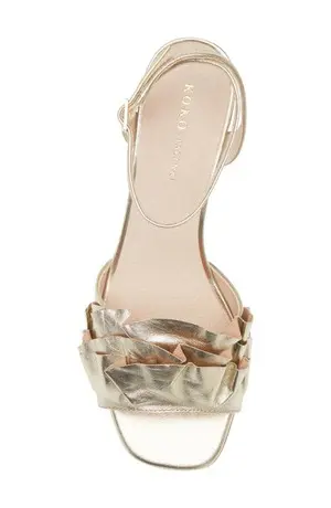 KOKO + PALENKI Serenity Sandals - Gold Metallic Leather