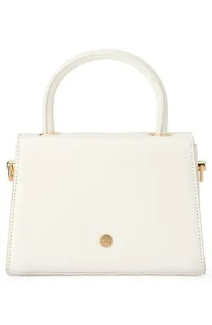 OLGA BERG Sasha Faux Leather Top Handle Bag - White