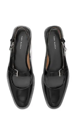 Tory Burch Multibuckle Slingback Flat - Perfect Black