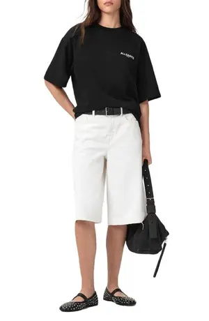 ALLSAINTS Guardian Amelie Oversize Graphic T-shirt - Black