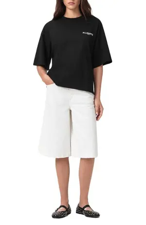 ALLSAINTS Guardian Amelie Oversize Graphic T-shirt - Black