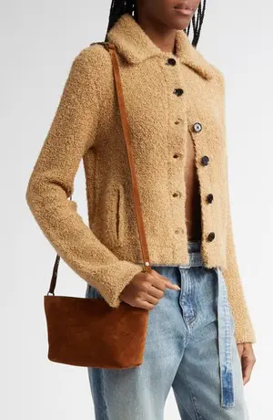 Proenza Schouler Bond Suede Shoulder Bag - Saddle
