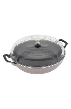 STAUB 3.5 Quart Enameled Cast Iron Braiser With Glass Lid - Lilac