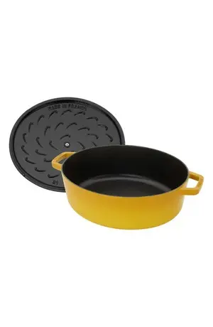 STAUB 6.25-quart Enameled Cast Iron Shallow Oval Dutch Oven