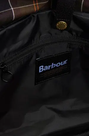 Barbour Field Water Resistant Waxed Cotton Duffle Bag - Olive/black