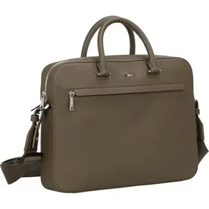 BOSS Ray Faux Leather Document Case - Open Green