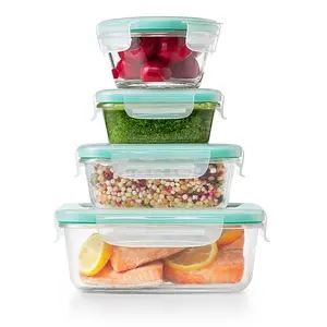 OXO 12 Piece Smart Seal Glass Food Storage Container Set - Green