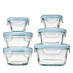 OXO 12 Piece Smart Seal Glass Food Storage Container Set - None