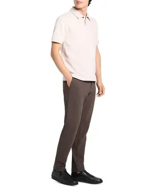 Theory Delroy Double Pique Regular Fit Polo Shirt - Silverstone