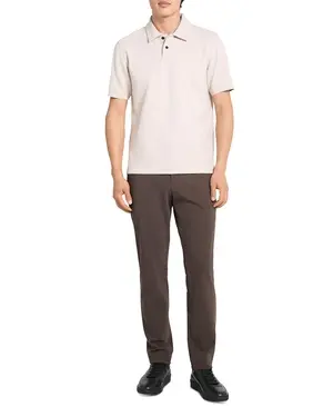 Theory Delroy Double Pique Regular Fit Polo Shirt - Silverstone