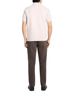Theory Delroy Double Pique Regular Fit Polo Shirt - Silverstone