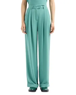 Emporio Armani Stretch Polyester Trousers - Jade