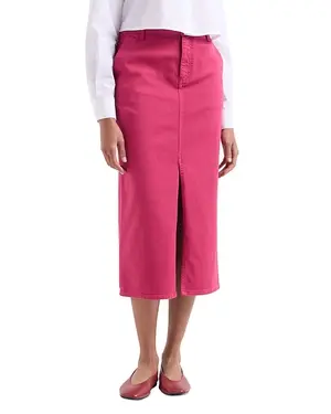 Emporio Armani Denim Midi Skirt - Raspberry