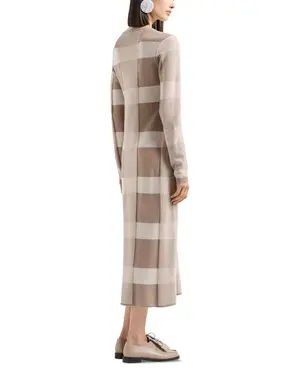 Emporio Armani Checkered Sweater Dress