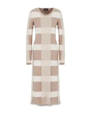 Emporio Armani Checkered Sweater Dress