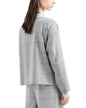 Emporio Armani Wool Flannel Trousers With Tattersall Checks