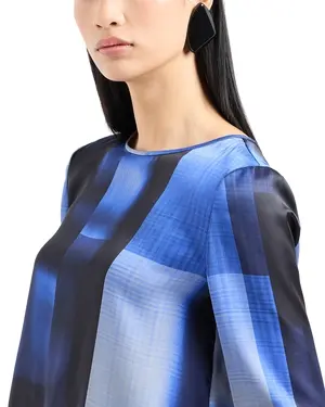 Emporio Armani Ombre Checkered Top