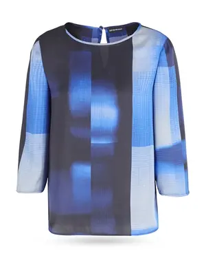 Emporio Armani Ombre Checkered Top