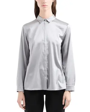Emporio Armani Stretch Silk Button-up Shirt