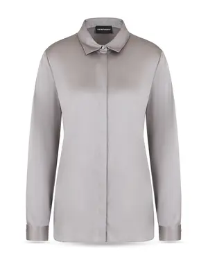 Emporio Armani Stretch Silk Button-up Shirt