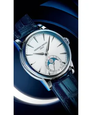 FREDERIQUE CONSTANT Classic Moonphase Date Manufacture Watch, 40mm - Silver/blue