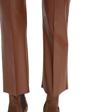 Lyssé Faux Leather Ankle Pants - Whiskey
