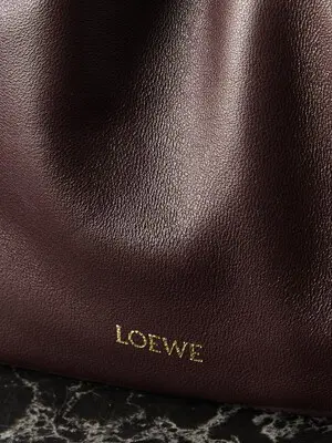 Loewe Flamenco Leather Clutch - Burgundy