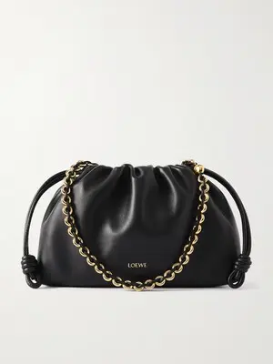 Loewe Flamenco Leather Clutch - Black