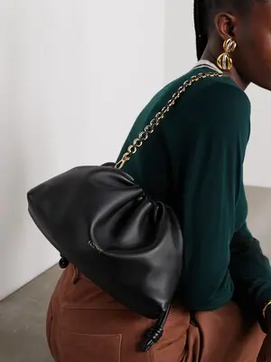 Loewe Flamenco Leather Clutch - Black
