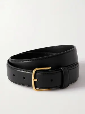 THE ROW Leather Belt - Black