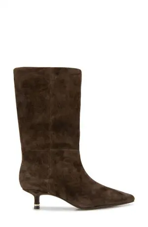 KENNETH COLE Meryl Pointed Toe Boots - Chocolate Suede