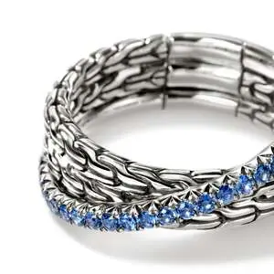 John Hardy Jh Essential Pavé Crossover Ring - Sterling Silver