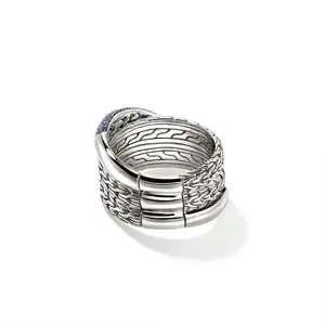 John Hardy Essential Pavé Crossover Ring - Sterling Silver