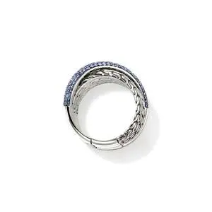 John Hardy Essential Pavé Crossover Ring - Sterling Silver