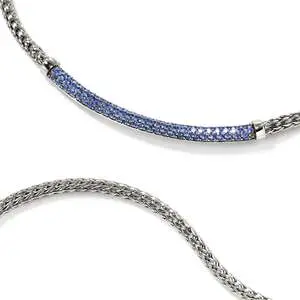 John Hardy Essential Pave Gemstones Necklace - Sterling Silver