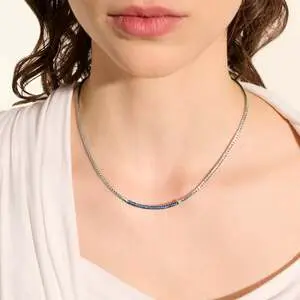 John Hardy Essential Pave Gemstones Necklace - Sterling Silver