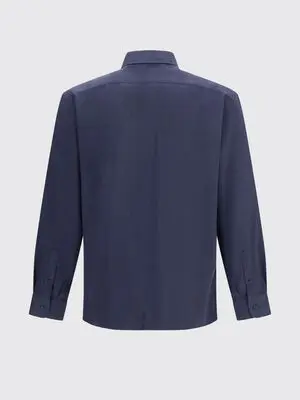 Brunello Cucinelli French Collar Cotton Shirt With Long Sleeves - Blue 1