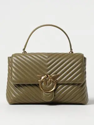 Pinko Pinko Quilted Handbag With Chain Strap Olive
