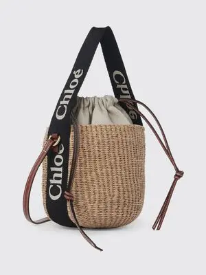 Chloé Raffia Mini Bucket Bag - Black